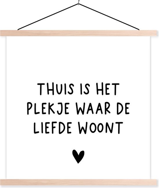 Posterhanger incl. Poster - Schoolplaat - Spreuken - Thuis is het ... Posterhanger incl. Poster - Schoolplaat - Spreuken - Thuis is het ...