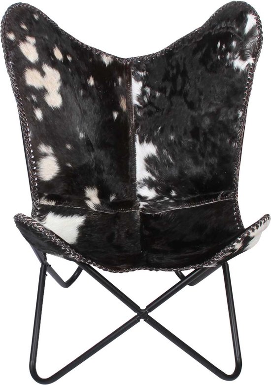 Lederen vlinderstoel Neapel | bol.com