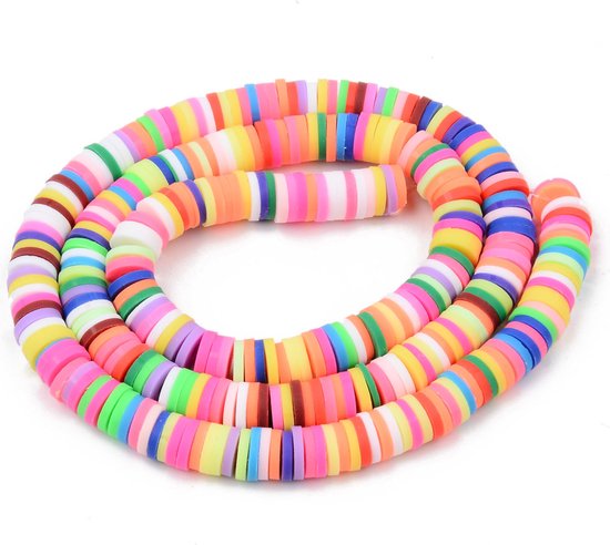 Pop | KATSUKI Polymeer Fimo kralen Disc Beads 8x1mm ±380 stuks MIX HEISHI | bol