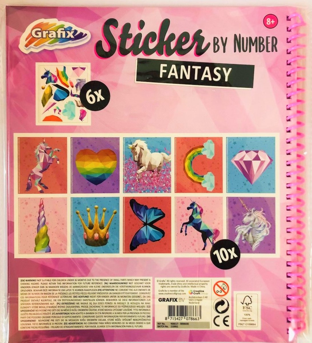 Sticker by Number - Stickeren op nummer - Eenhoorn Fantasie! 10 ...