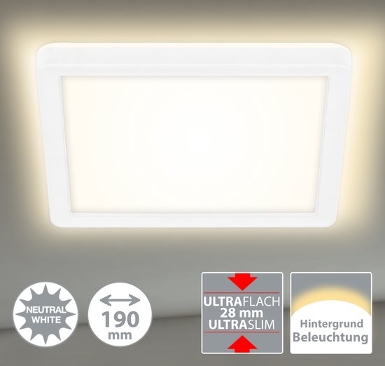 Briloner Leuchten - LED-paneel, plafondlamp dimbaar, plafondlamp met ...