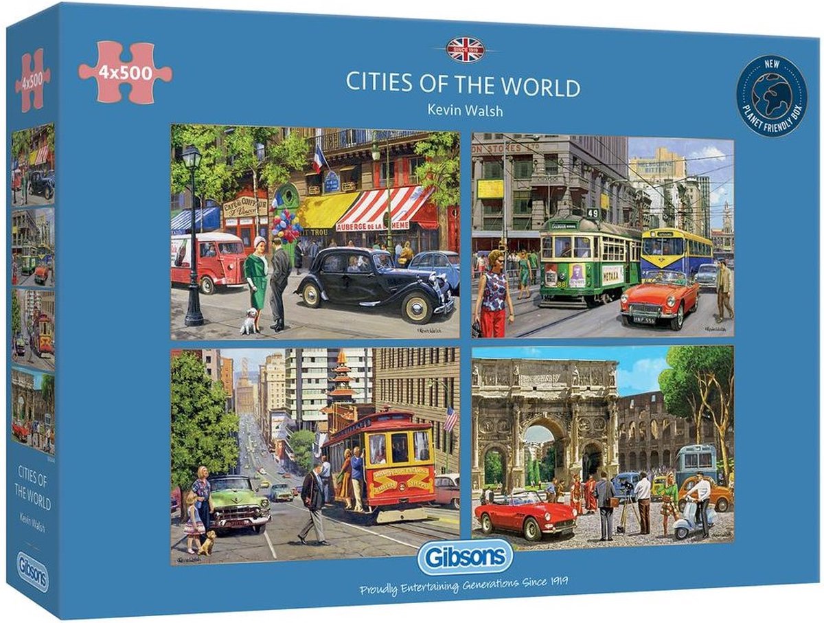 Cities of the World Puzzels (4 x 500 stukjes) | bol.com