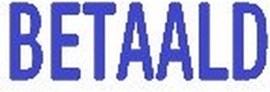 STEMPEL BETAALD met blauwe inkt | bol