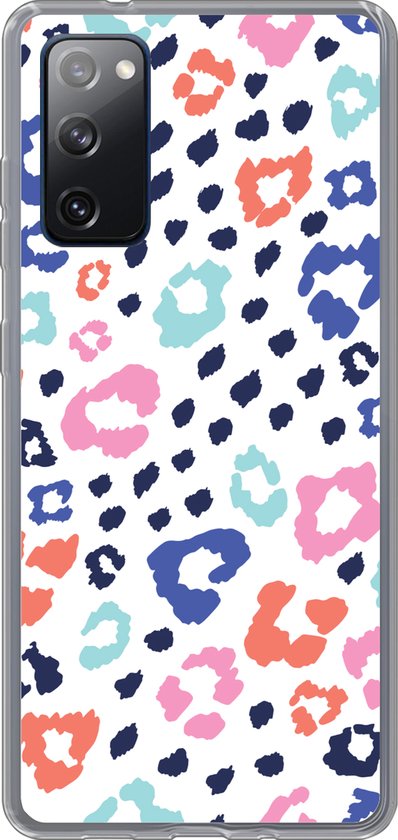 Telefoonhoesje Geschikt voor Samsung Galaxy S20 FE hoesje - Panterprint - Pastel -... | bol