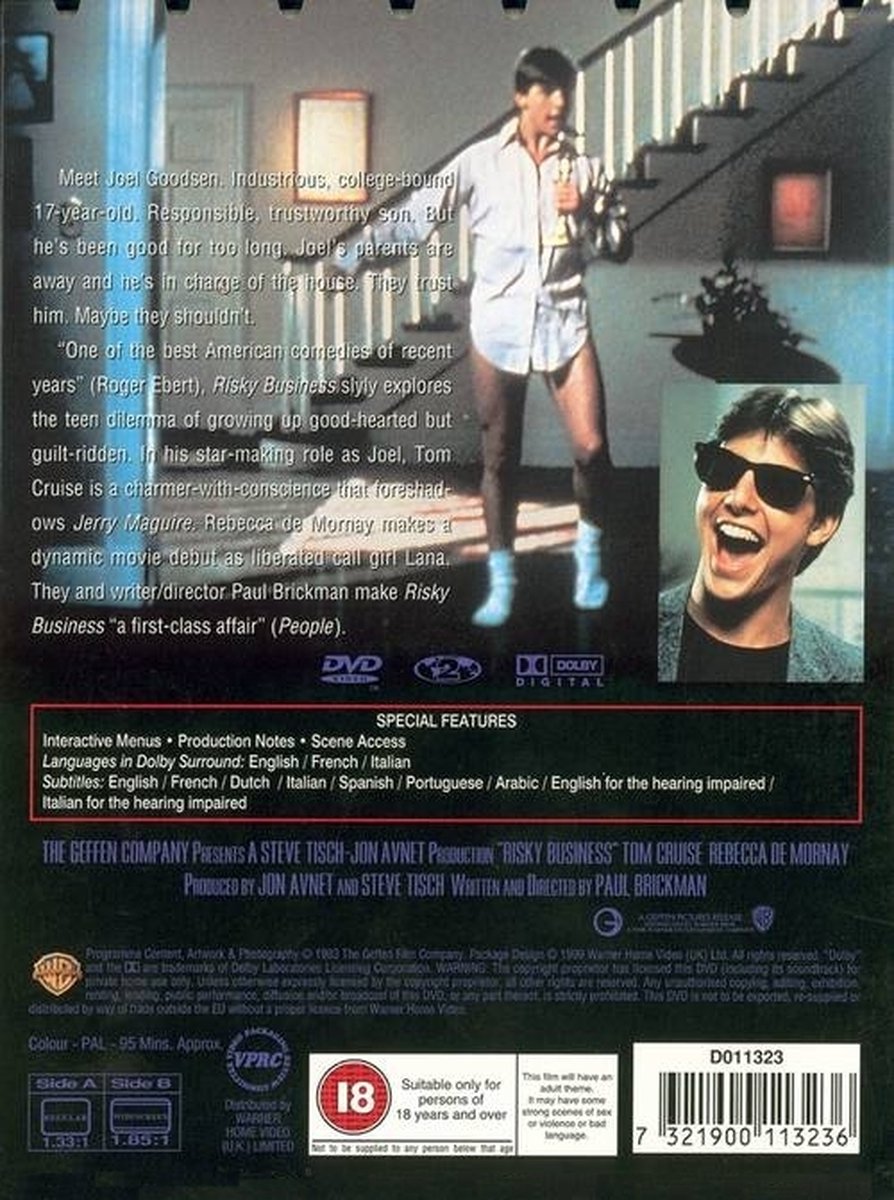 Movie - Risky Business (Dvd), Tom Cruise | Dvd's | bol.com