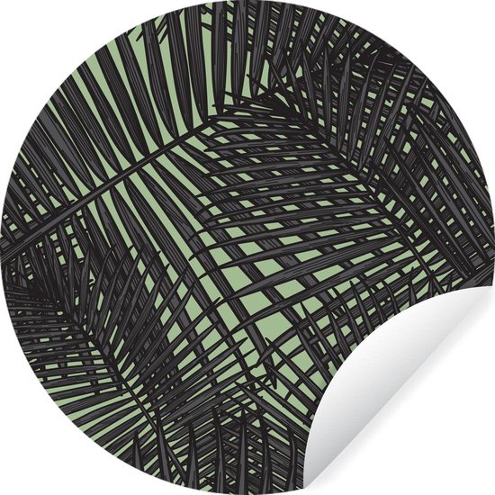 WallCircle - Muurstickers - Behangcirkel - Bladeren - Tropisch - Modern - 50x50 cm -... | bol