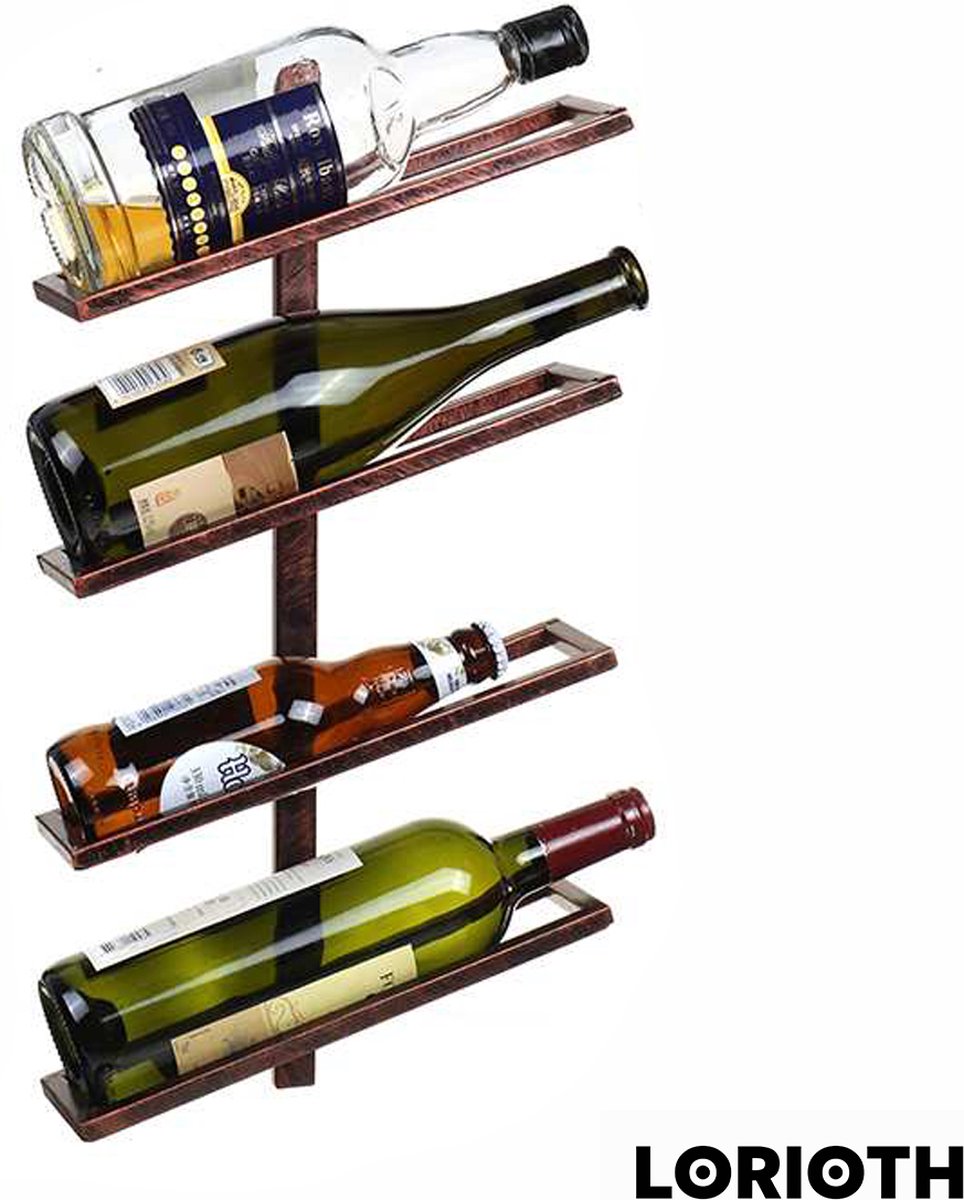 LORIOTH® Wijnrek Muur - Wijnfles Rack - Wijnflesrek Muur - Wijn ...
