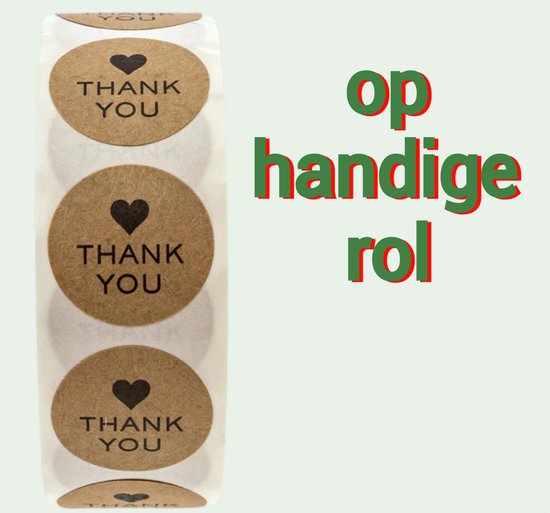 Sluitstickers-Thank You- 500 Stickers op Rol | bol