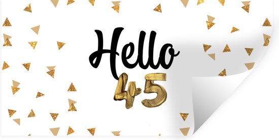 Muurstickers - Sticker Folie - Jubileum - Confetti - 45 jaar - 80x40 cm ...