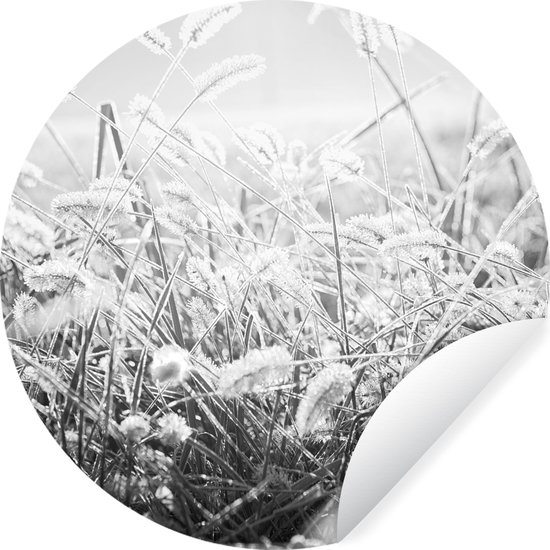 WallCircle - Muurstickers - Behangcirkel - Winter - Zwart - Wit - IJs - 80x80 cm -... | bol
