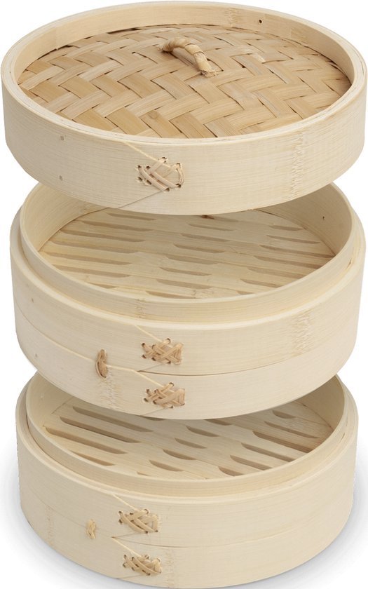 Luxe - Stoommand - Bamboe - Stoommandje 2 lagen - Ø25 cm | bol.com