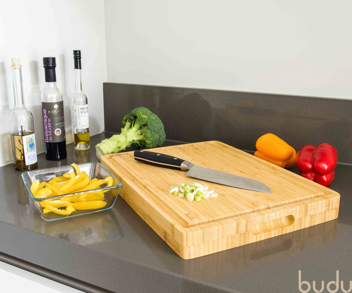 Budu Snijplank Dik Deluxe - Bamboe - Snijplank Hout - Houten ...