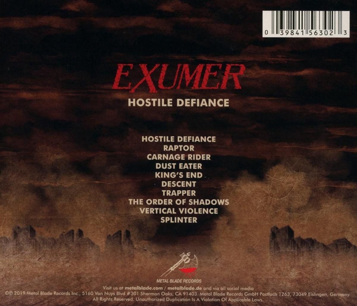 Exumer - Hostile Defiance (CD), Exumer | CD (album) | Muziek | bol