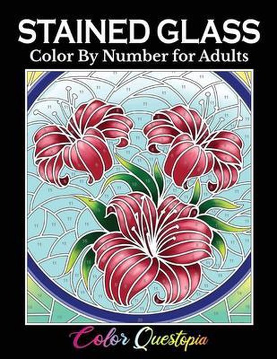 Stained Glass Color by Number For Adults, Color Questopia ...