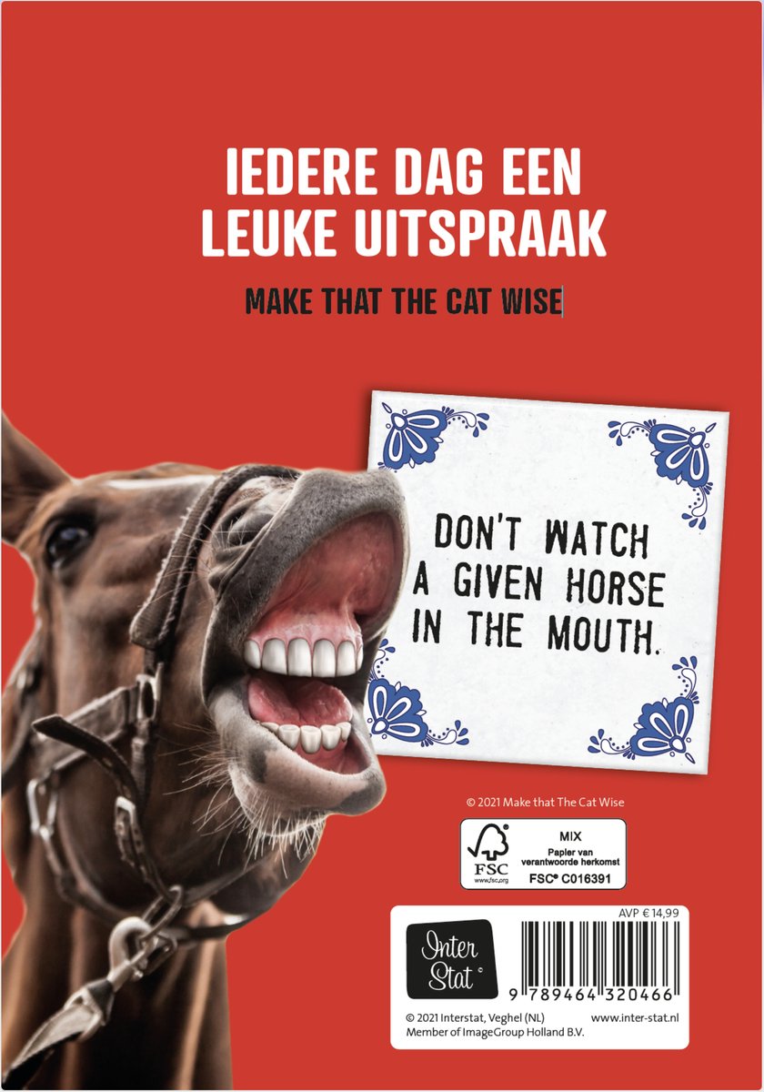 Scheurkalender - 2022 - Make that the cat wise | bol.com
