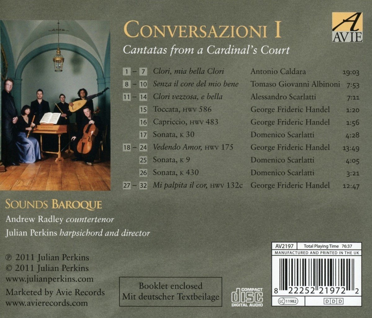 Andrew Radley, Sounds Baroque, Julian Perkins - Conversazioni I ...