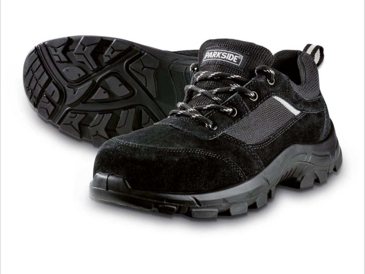 PARKSIDE® Leren veiligheidsschoenen - Werkschoenen maat 42 Zwart ...