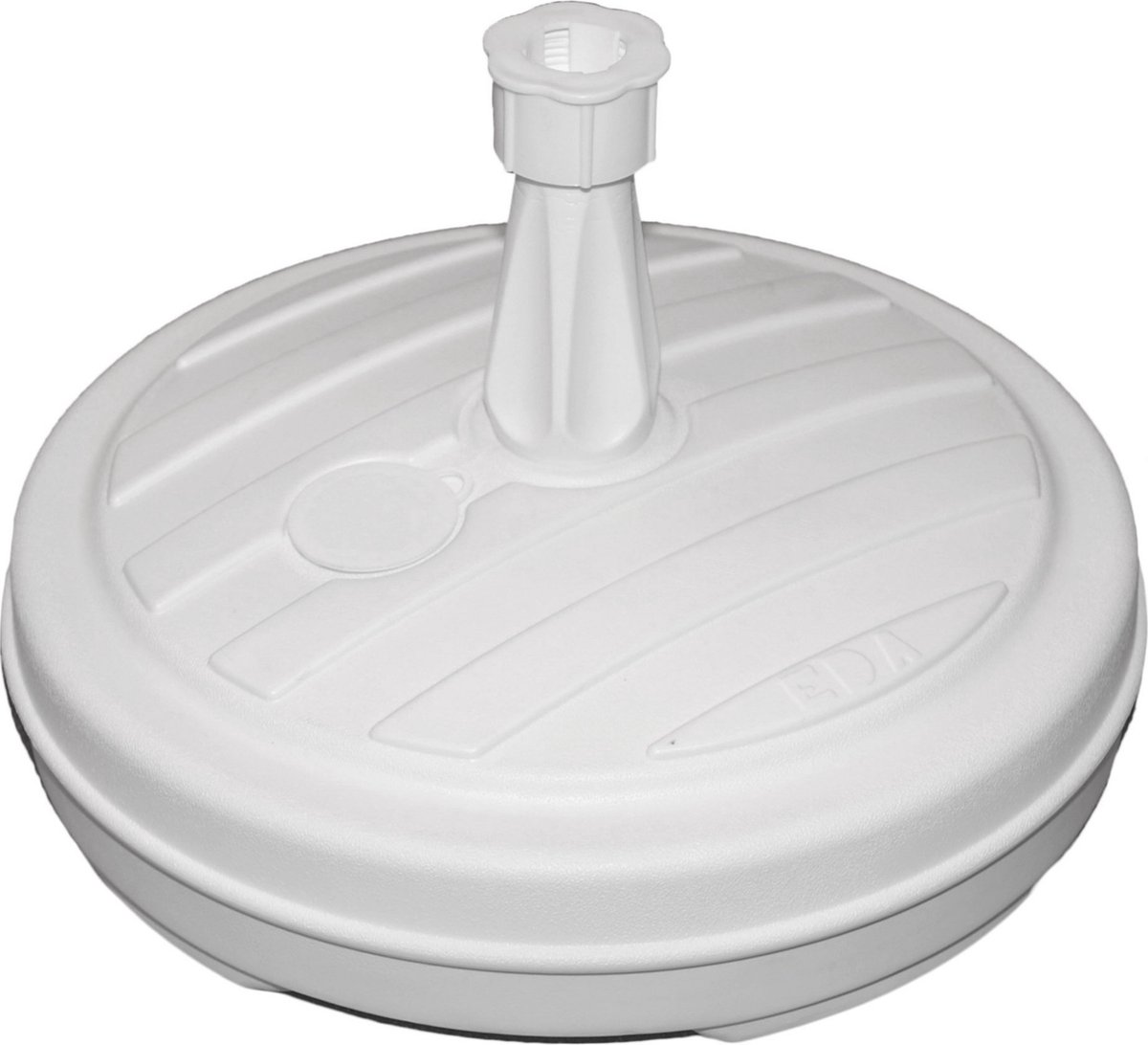 Witte ronde parasolvoet plastic 13 liter | bol.com