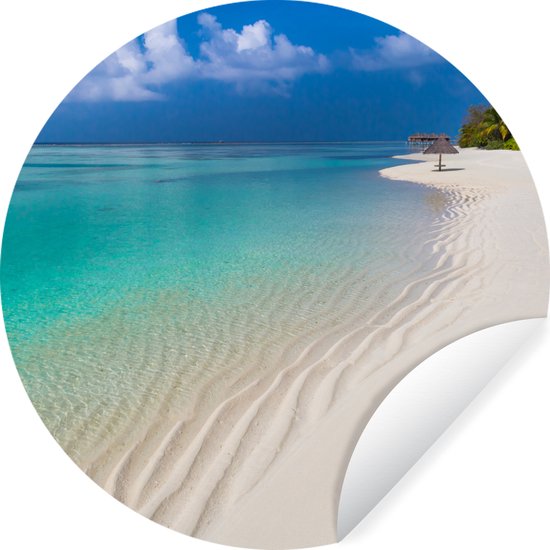 WallCircle - Muurstickers - Behangcirkel - Zee - Strand - Zomer - 120x120 cm -... | bol.com