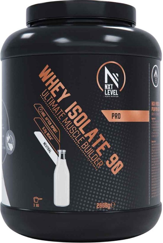 NXT Level Whey Isolate 90 - Proteïne Poeder - 750 gram - Zonder Smaak ...