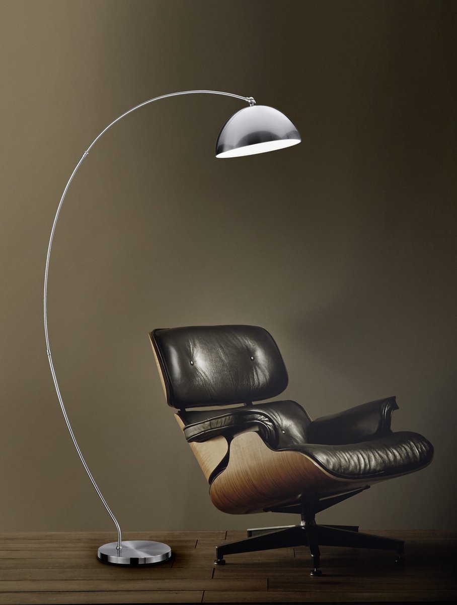 Trio - Vloerlamp Modern - Nikkel - H:0cm - Universeel - Voor Binnen ...