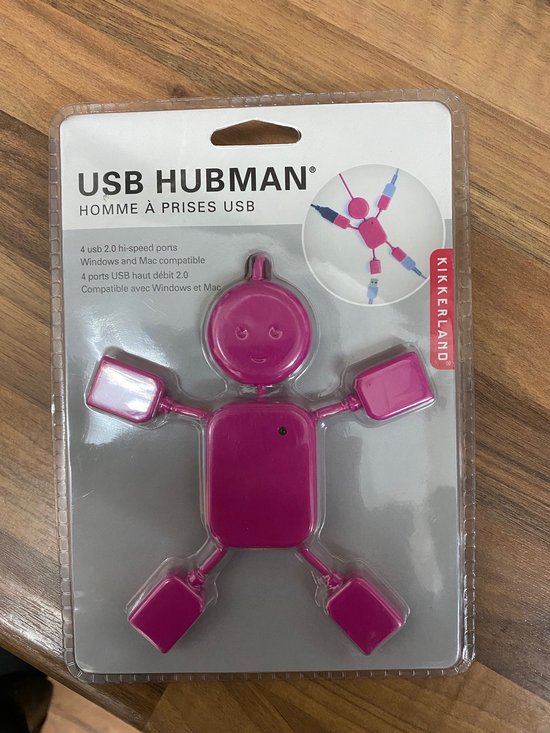 Kikkerland USB Hubman 4 usb 2.0 hi-speed ports | bol