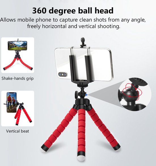 statief smartphone - statief telefoon - statief - Zwart | bol.com