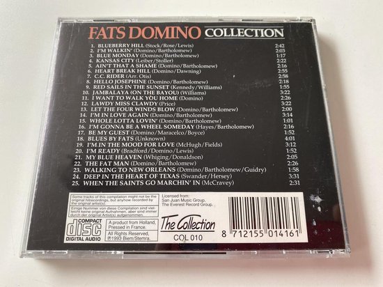 COLLECTION - FATS DOMINO - 25 TRACKS, Fats Domino | CD (album) | Muziek ...
