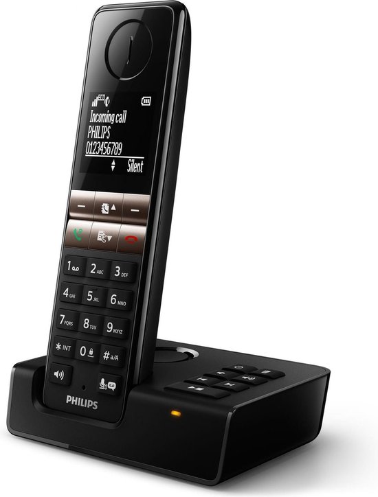 Philips D4651 - Single DECT telefoon met antwoordapparaat - Zwart | bol
