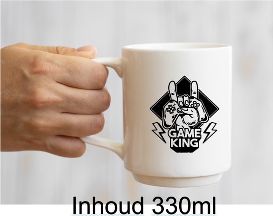 Bedrukte Beker Mok Gamer King Spel Cadeau Vader Gepersonaliseerde Geschenk Vrienden... | bol