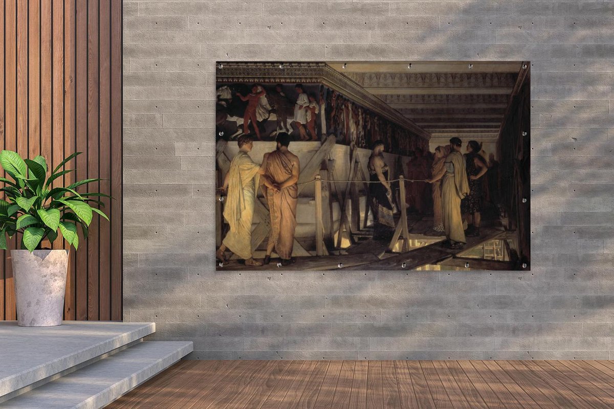 Décoration murale Phidias montrant la frise du Parthénon à ses Friends ...