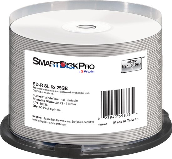 SmartDisk Pro BD-R 25GB 6x Spindel (50x) Wit | bol