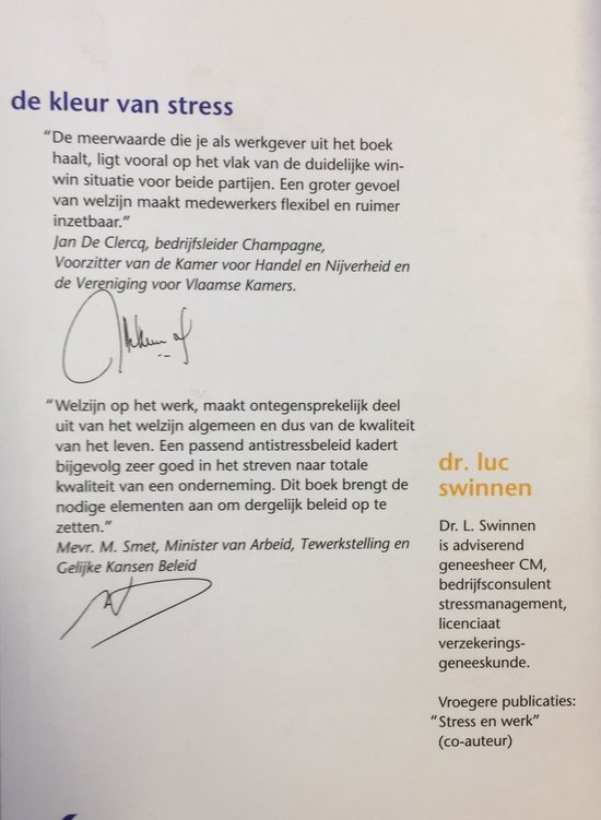 De kleur van stress, Luc Swinnen | 9789034109781 | Boeken | bol