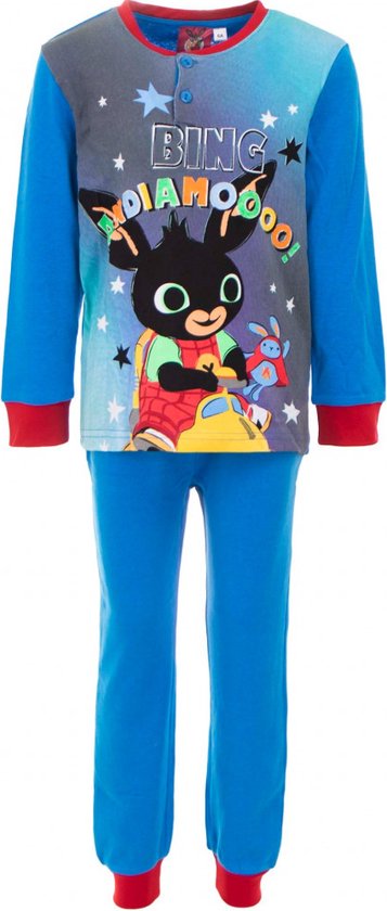 Bing pyjama lichtblauw 110 - kinderpyjama met knoopjes | bol.com