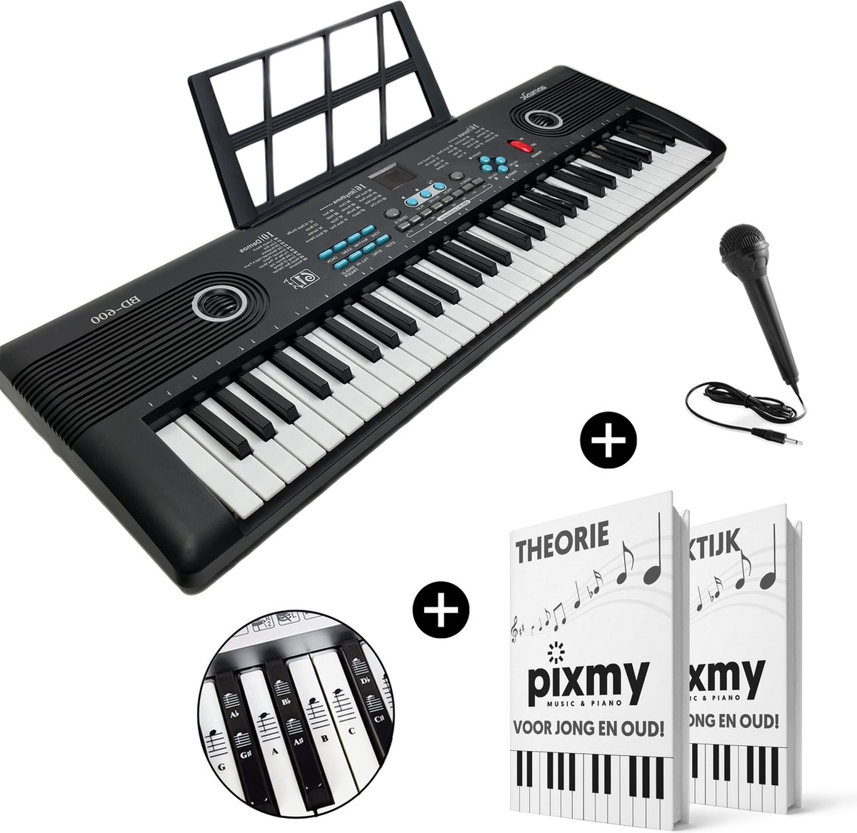 PIXMY - Piano Keyboard - 61Keys MP5 - Digitale Piano - Keyboard Piano - Elektrische... | bol