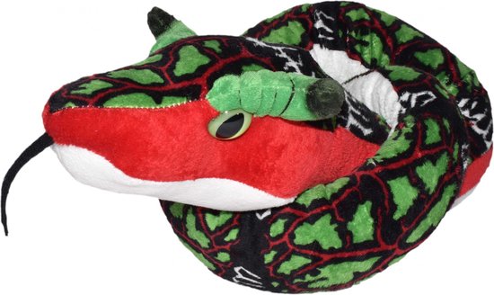 Pluche rode knuffel slang 137 cm | bol