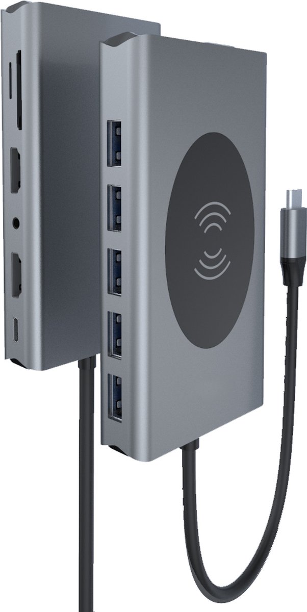 USB C Hub, 14 in 1 USB Hubs Type C Multipoort Adapter met Draadloze ...