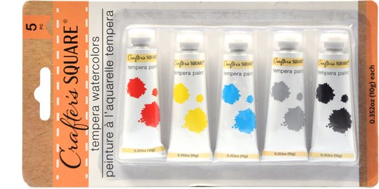 Tempera verf - kleurenset | Tempera kleuren - waterverf 5x 10ml | bol