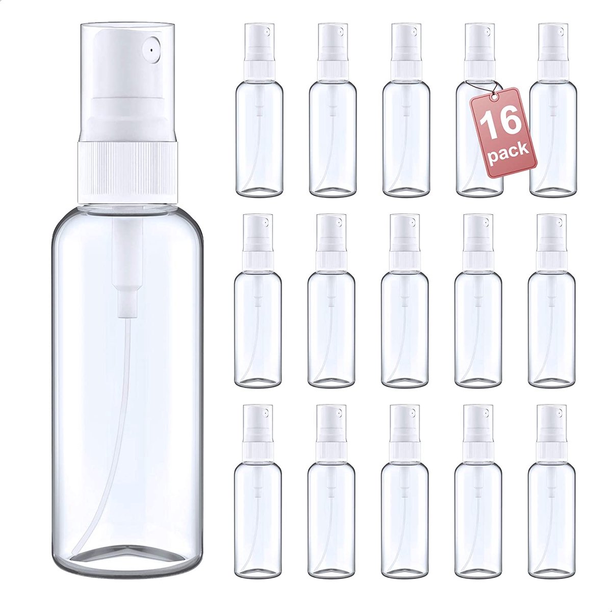 Set 16 Spuitflessen, 60 ml. Fijne Mist Polyethyleen Spray Flessen ...