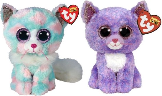 Ty - Knuffel - Beanie Boo's - Opal Cat & Cassidy Cat | bol