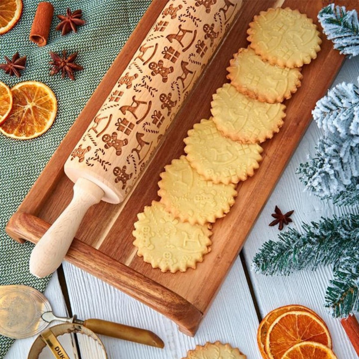 Noiller® Rouleau à pâtisserie de Noël - Rouleau à pâtisserie - Rouleau ...