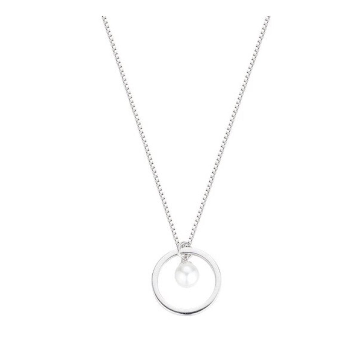 Ketting dames | zilveren ketting dames | 925 zilver | parel ketting ...