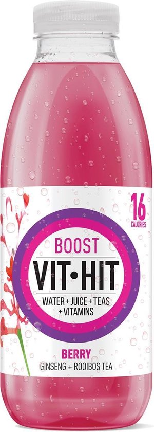 Vit Hit vitaminedrank Boost, flesje van 50 cl, pak van 12 stuks | bol