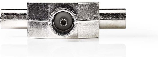 Nedis Satelliet- en Antenne-Adapter - 2x Coax Male - IEC (Coax) Female - Vernikkeld -... | bol