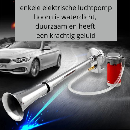 ActiveMechanic® Hoorn Toeter Auto Trein Boot - Claxon - Luchthoorn ...