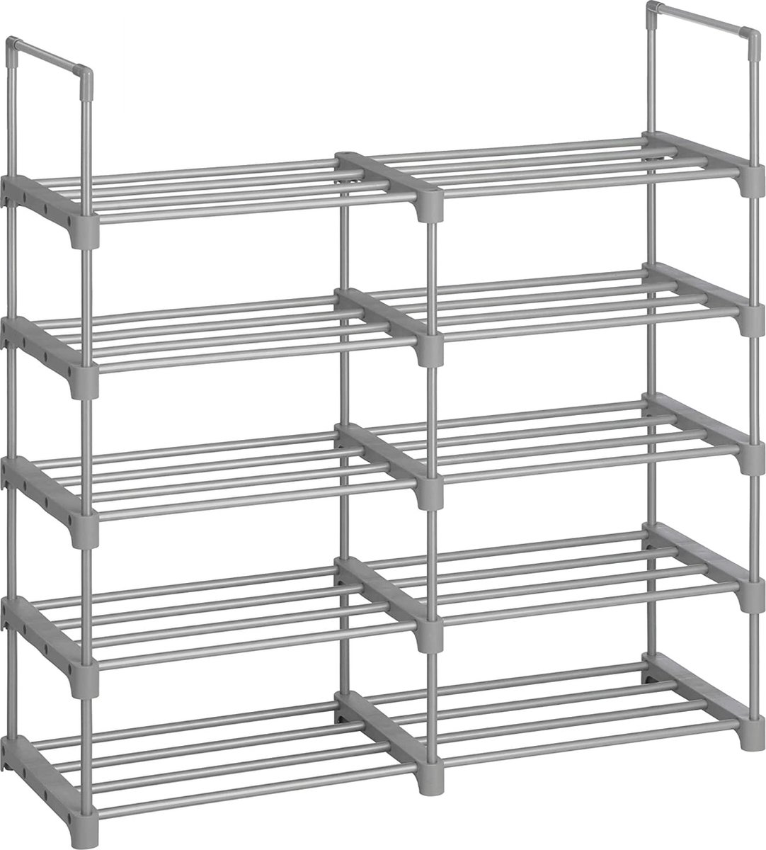 SONGMICS Schoenenrek, groot schoenenrek van ijzer, staand rek ...