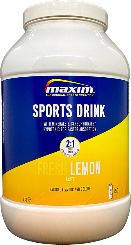 2x Maxim Sports Drink Fresh Lemon 2kg | bol.