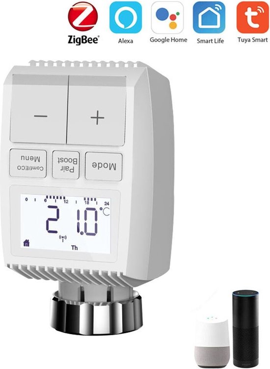 Dakta® Thermostaatknop Radiator | SMART met voeder | Digitale ...