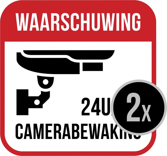 Stickers | Pictogram | "24u/24 camerabewaking" | Waarschuwing ...