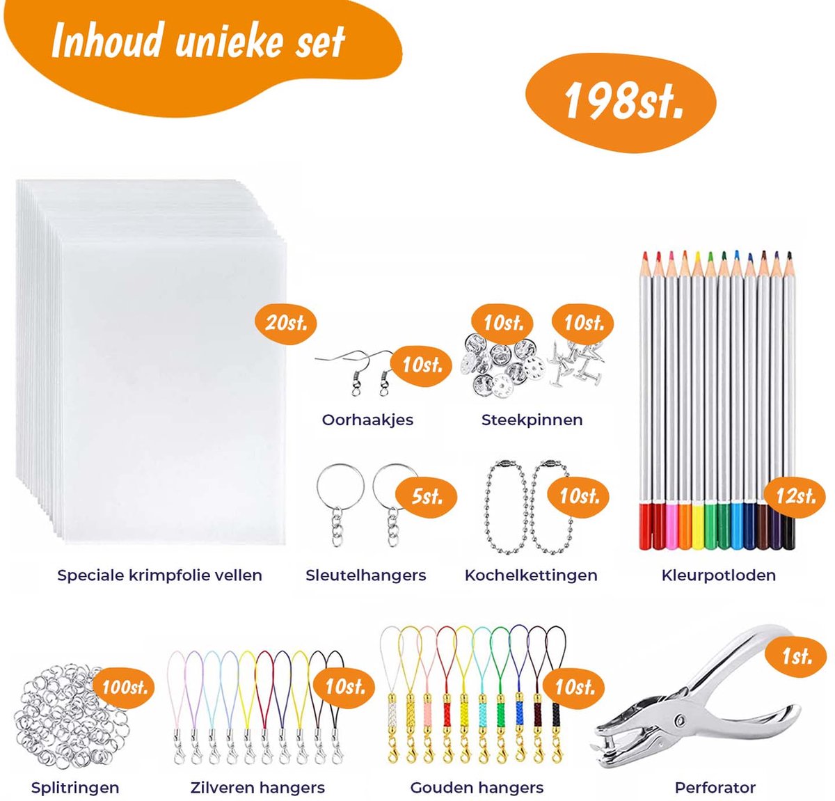 Krimpie Dinkie - Krimpfolie - Knutselpakket - Sleutelringen ...